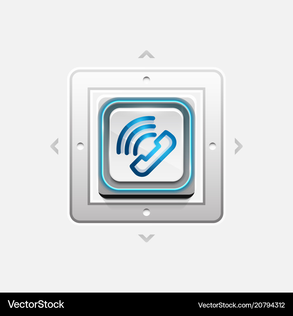 Phone button call support idea Royalty Free Vector Image