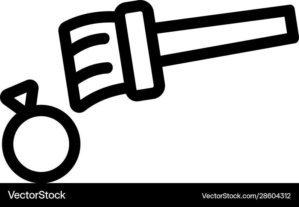 Rings brush icon isolated contour Royalty Free Vector Image