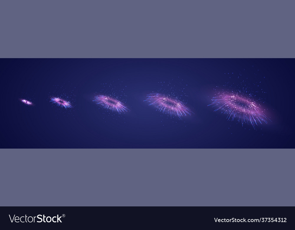 Set different stages a firework explosion Vector Image