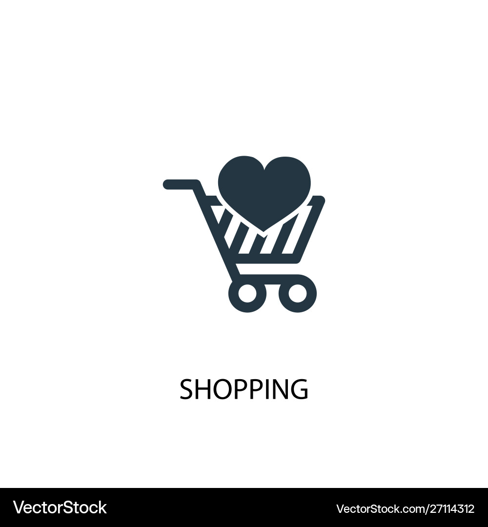 Shopping icon simple element Royalty Free Vector Image
