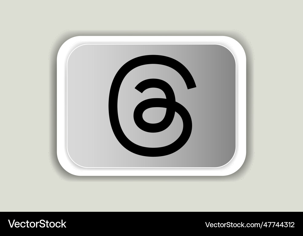 Threads new logo and icon printed on white paper Vector Image