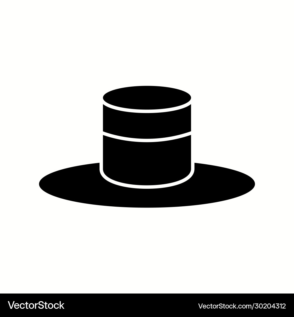 Unique hat glyph icon Royalty Free Vector Image