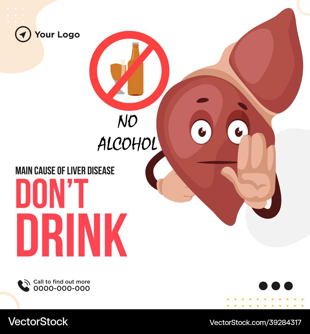 Banner design of dont drink Royalty Free Vector Image