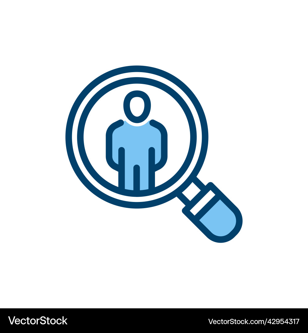 Find team filled line icon linear style sign Vector Image