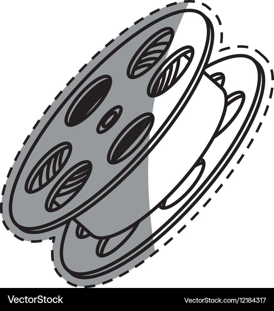 Movie roll equipment Royalty Free Vector Image