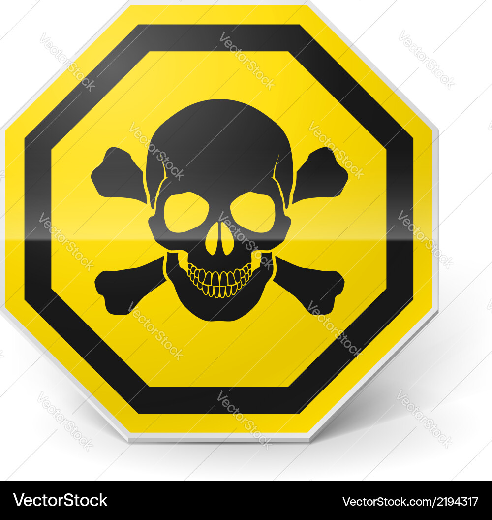 Sign with skull and crossed bones Royalty Free Vector Image