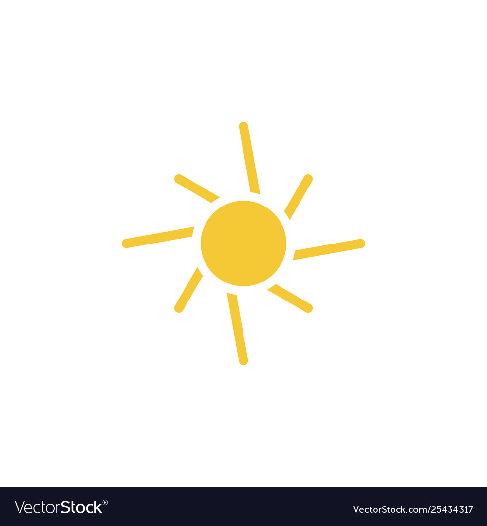 Sun icon - simple element Royalty Free Vector Image