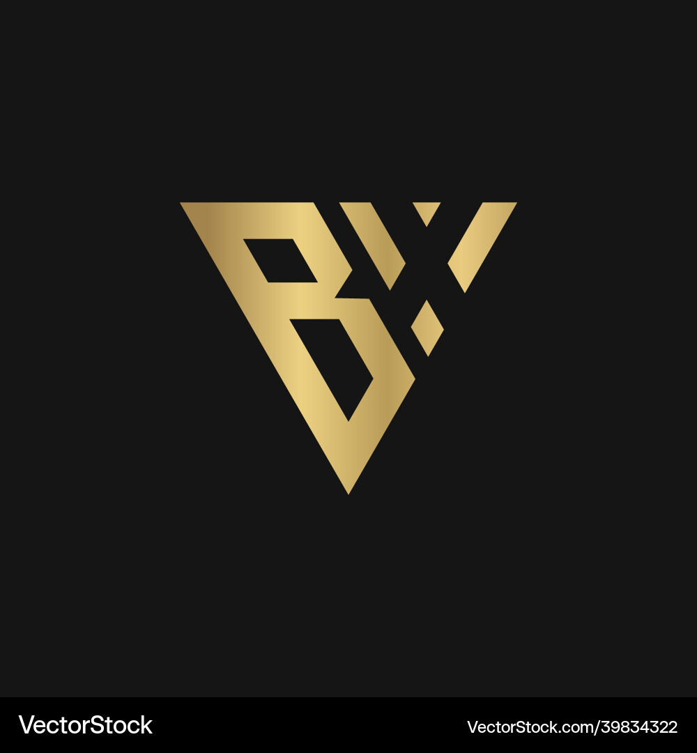 Alphabet initials logo bx xb x and b Royalty Free Vector