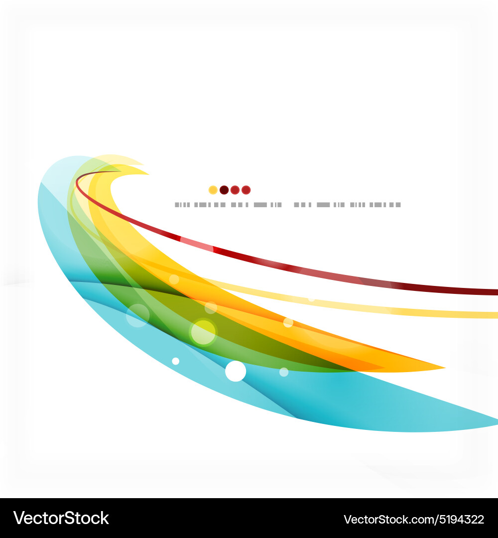 Blue orange red swirl wave lines light design Vector Image