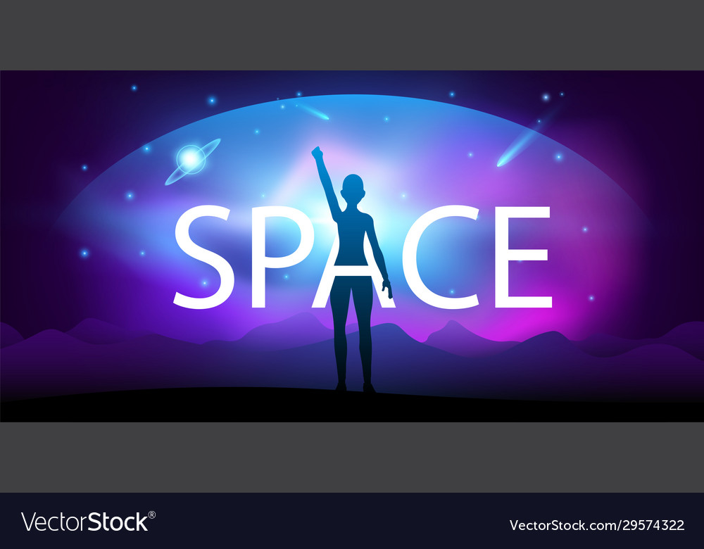 Creative space background Royalty Free Vector Image
