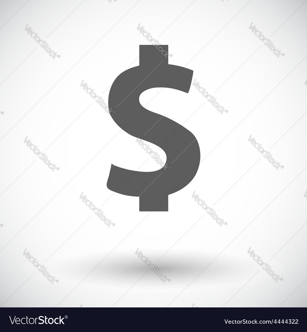 Dollar sing Royalty Free Vector Image - VectorStock
