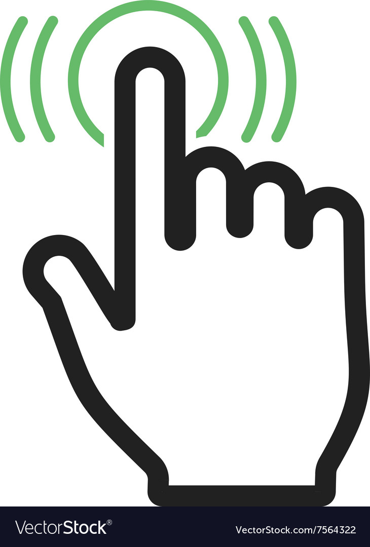 Double tap Royalty Free Vector Image - VectorStock