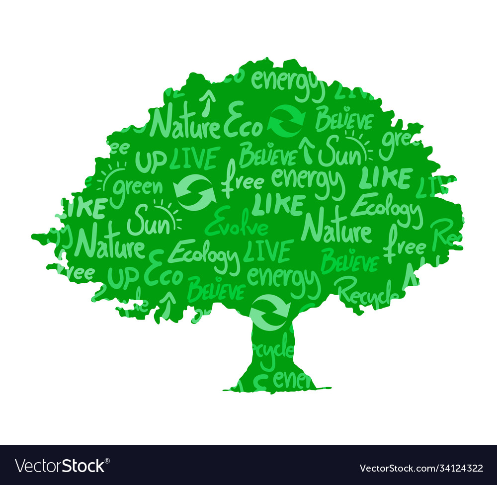 Ecological tree Royalty Free Vector Image - VectorStock