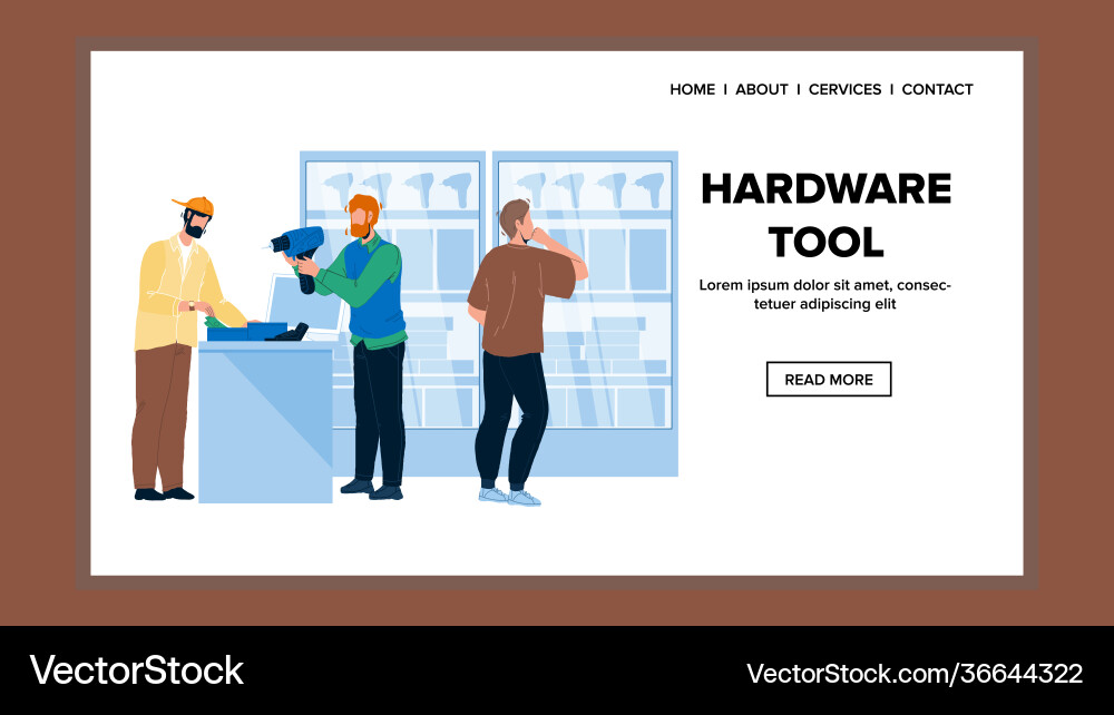 Hardware tool department sale equipment Royalty Free Vector