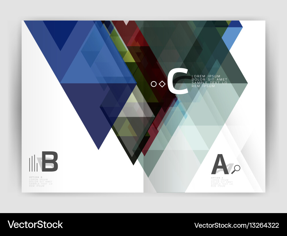 Modern geometric annual report cover Royalty Free Vector