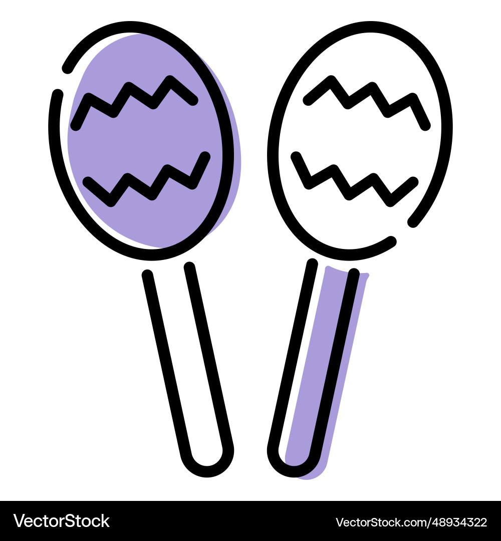 Music rattle instrument icon Royalty Free Vector Image