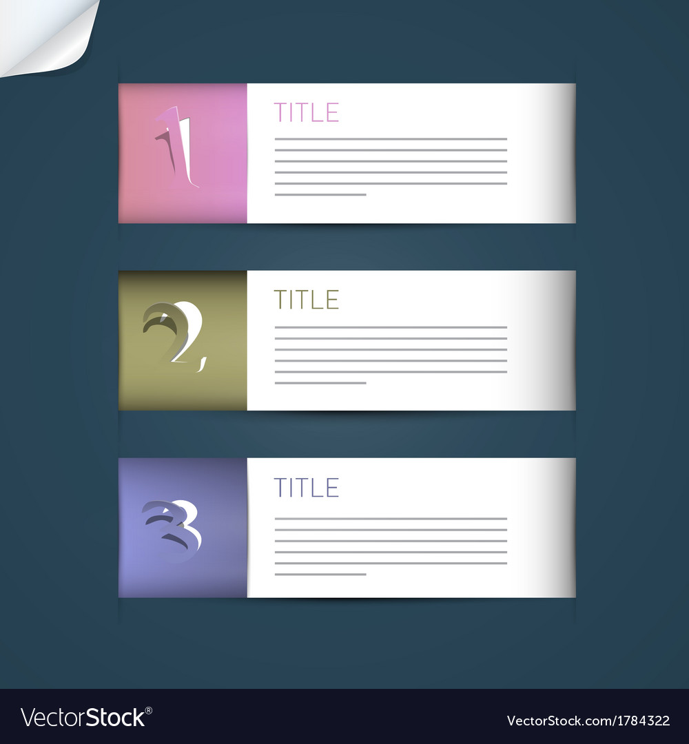 Progress steps for tutorial infographics Vector Image
