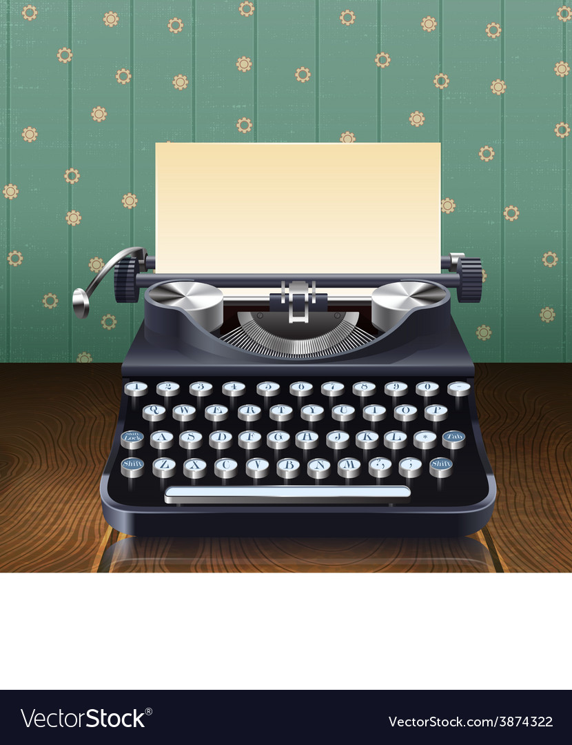 Retro Style Typewriter Royalty Free Vector Image