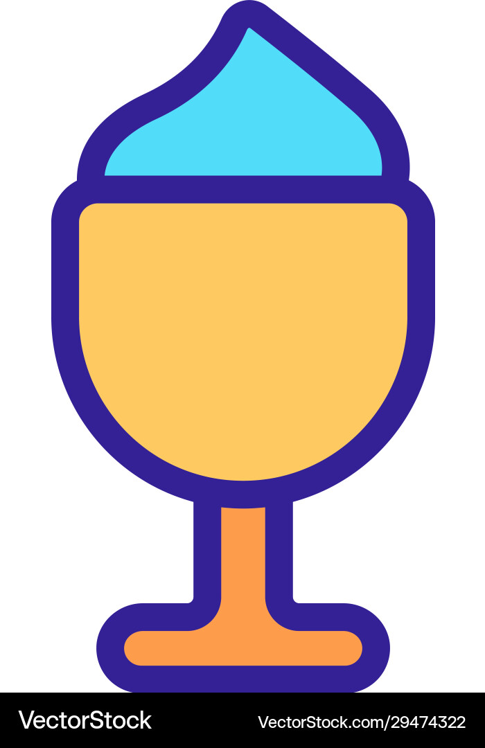 Yogurt icon isolated contour symbol Royalty Free Vector