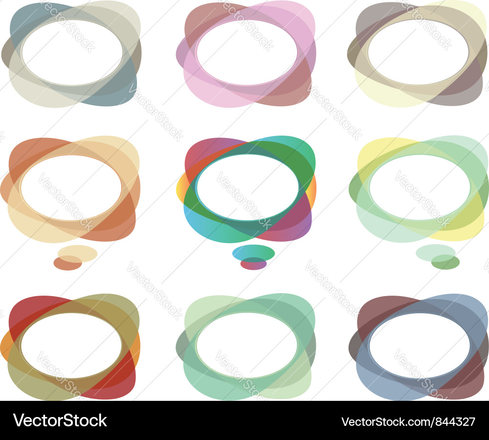 Abstract dialog clouds and speech bubbles Vector Image