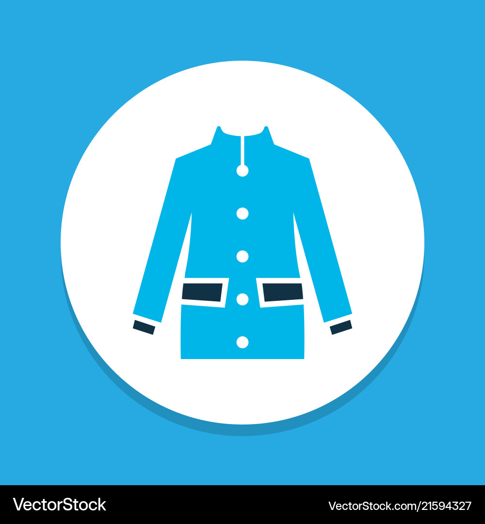 Coat icon colored symbol premium quality isolated Vector Image