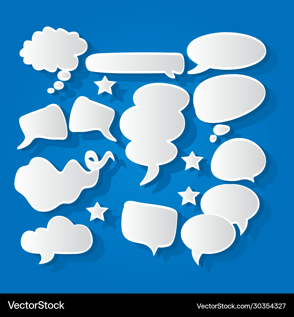 Comic bubble speech balloons cartoon Royalty Free Vector