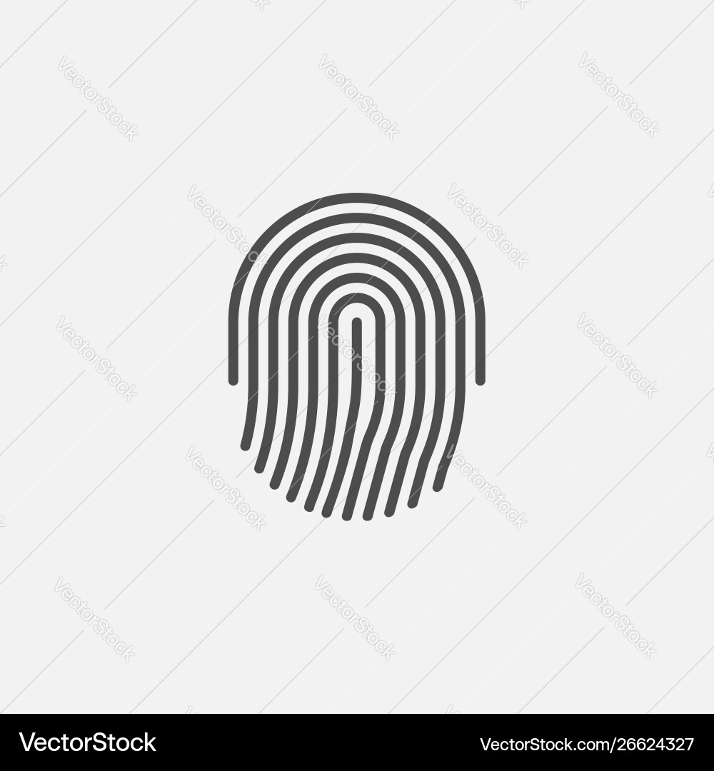 Fingerprint icon isolated on white background Vector Image