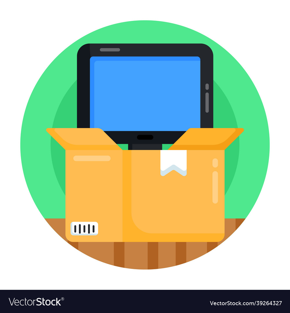 Monitor parcel Royalty Free Vector Image - VectorStock