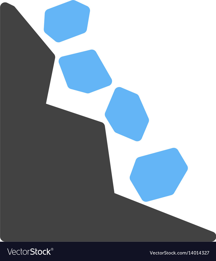 Rocks falling Royalty Free Vector Image - VectorStock