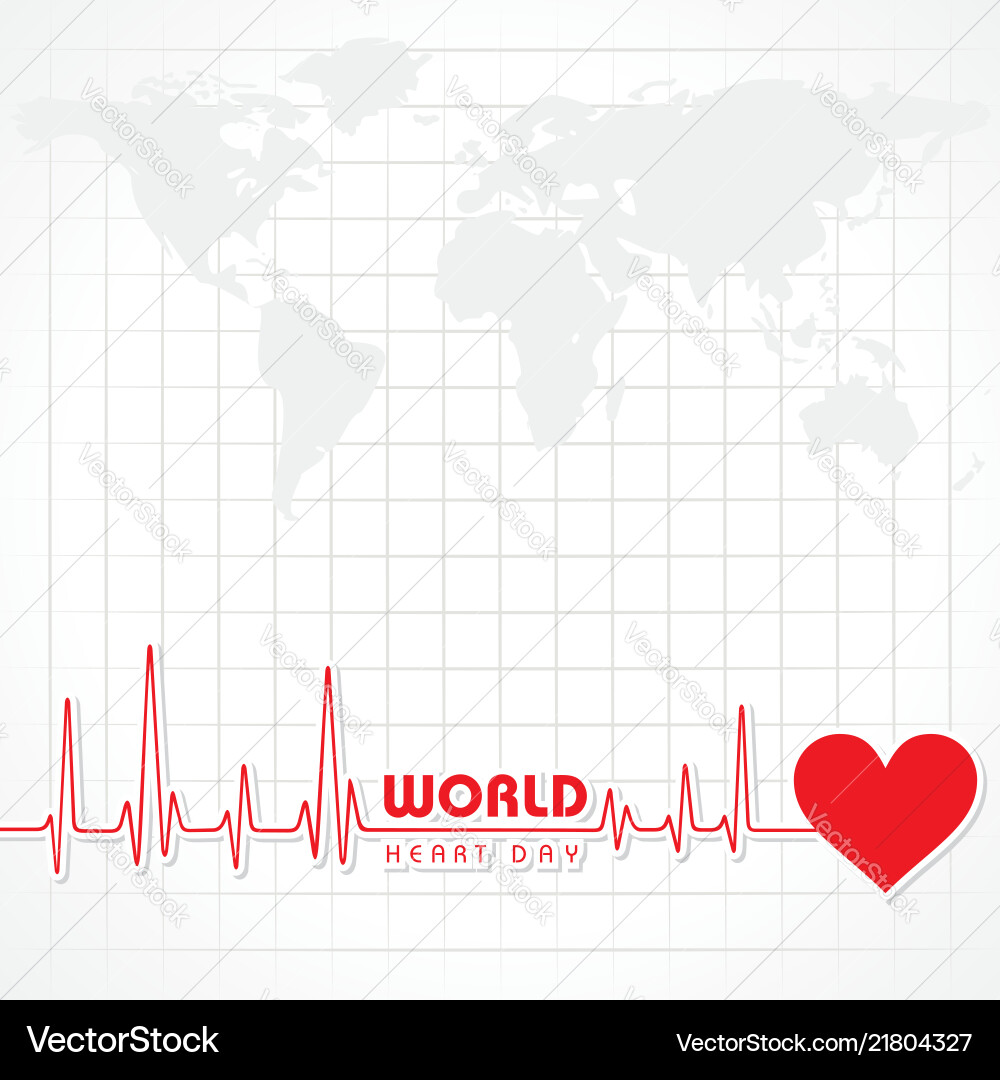 World heart day background stock Royalty Free Vector Image