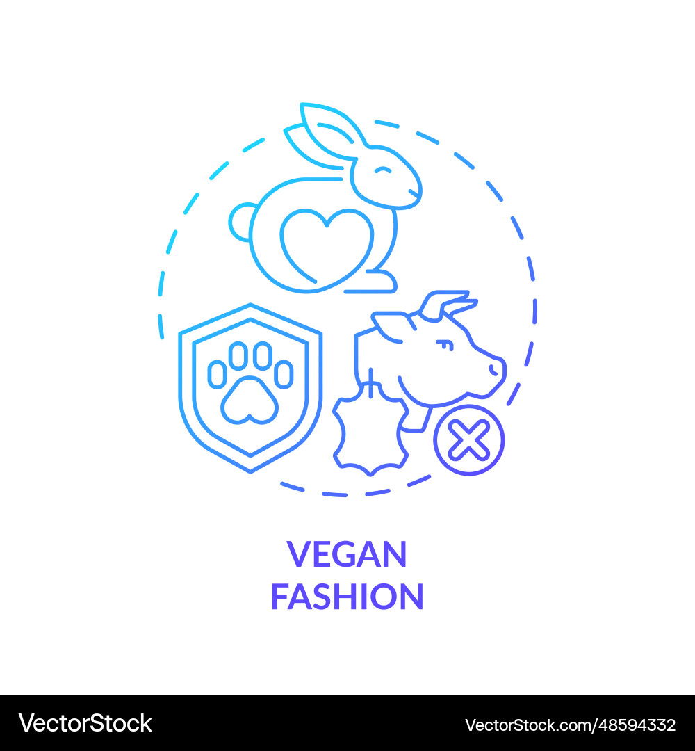 2d thin line gradient icon vegan fashion concept Vector Image