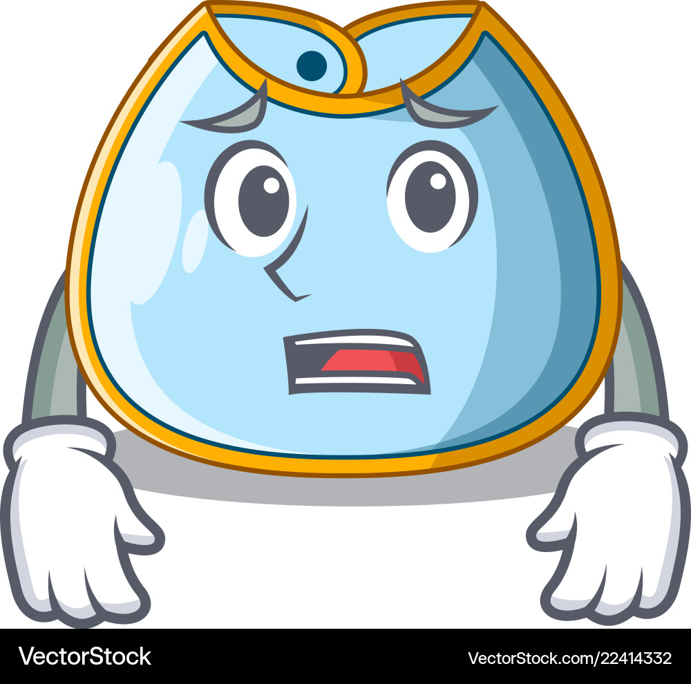 Afraid homemade babib cloth cartoon Royalty Free Vector