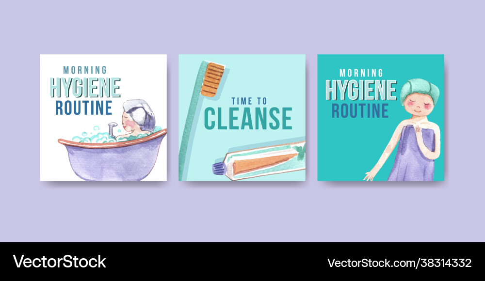 Daily life ads template design for brochure Vector Image