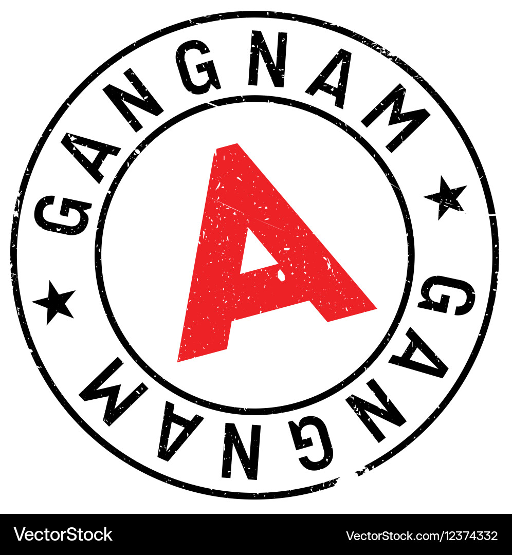 Gangnam stamp rubber grunge Royalty Free Vector Image