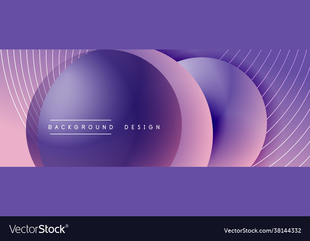 Gradient circles with shadows techno Royalty Free Vector