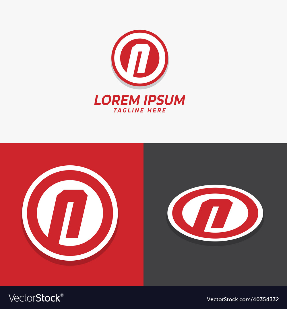 Initial circle logo template Royalty Free Vector Image