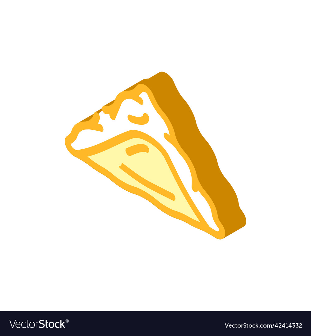 Kreplach dumpling isometric icon Royalty Free Vector Image