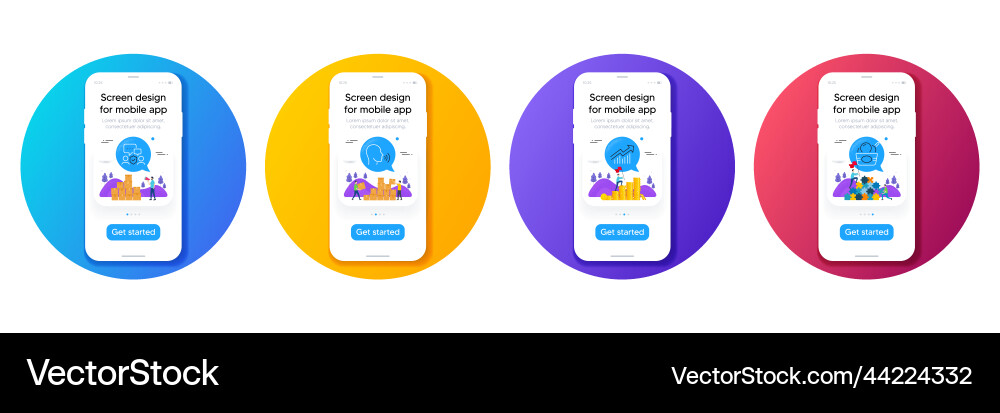 Minimal set of human sing security agency Vector Image