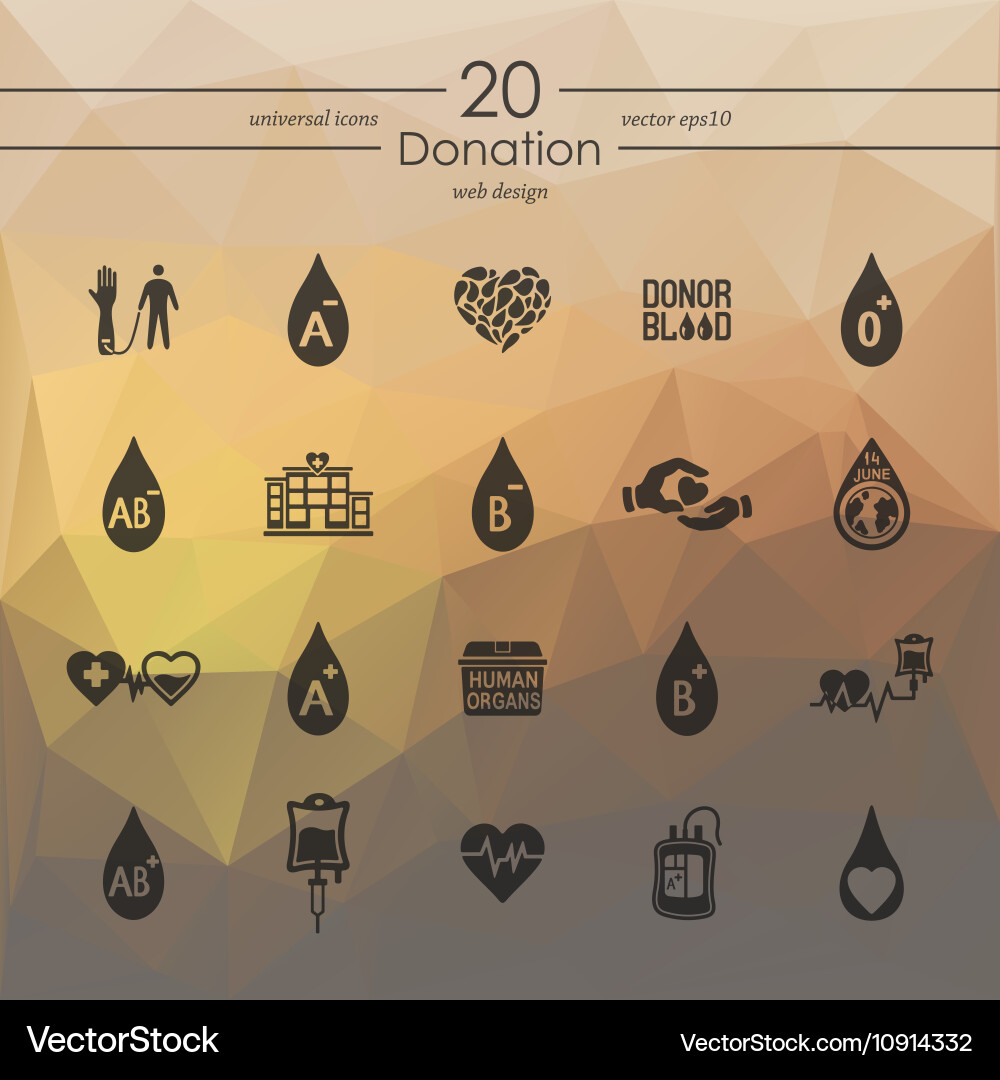 Set of donation icons Royalty Free Vector Image