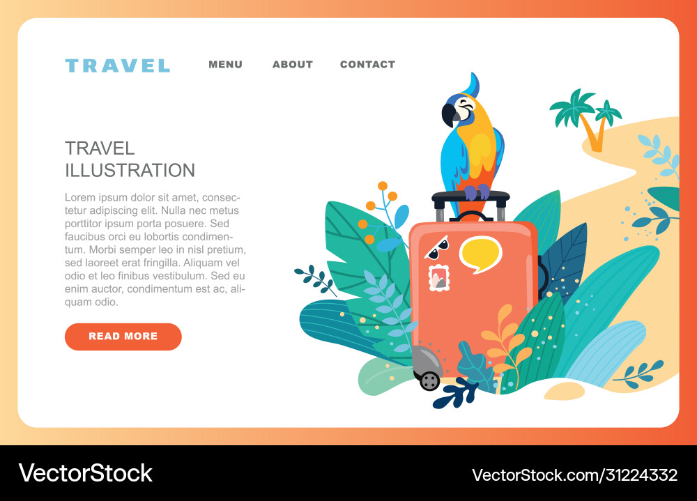 Summer vacation travel destination nature Vector Image