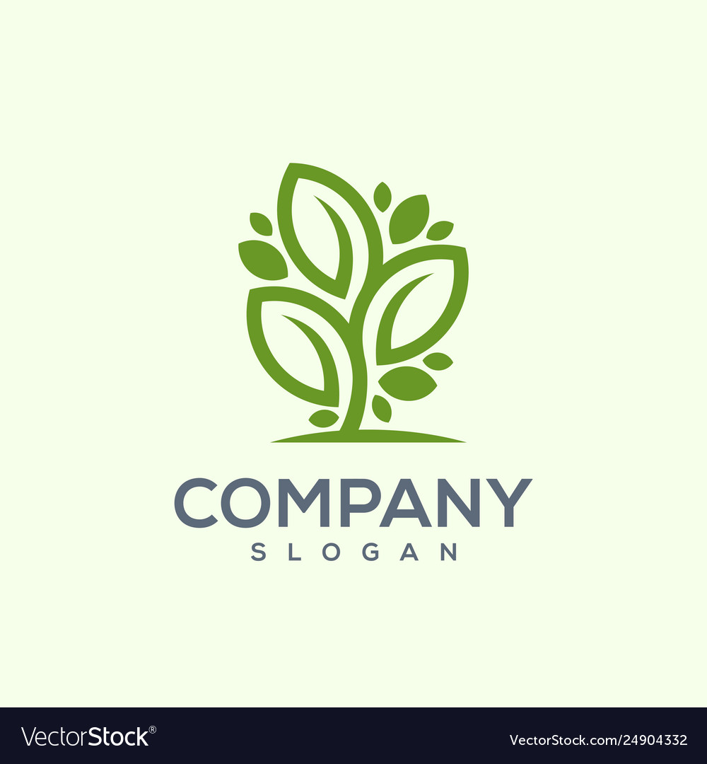 Tree leaf logo Royalty Free Vector Image - VectorStock