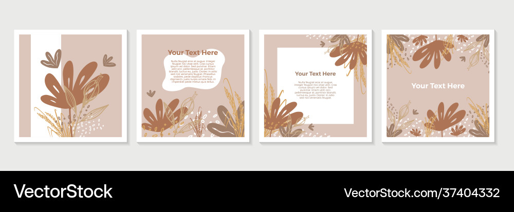 Trendy floral background design templates good Vector Image