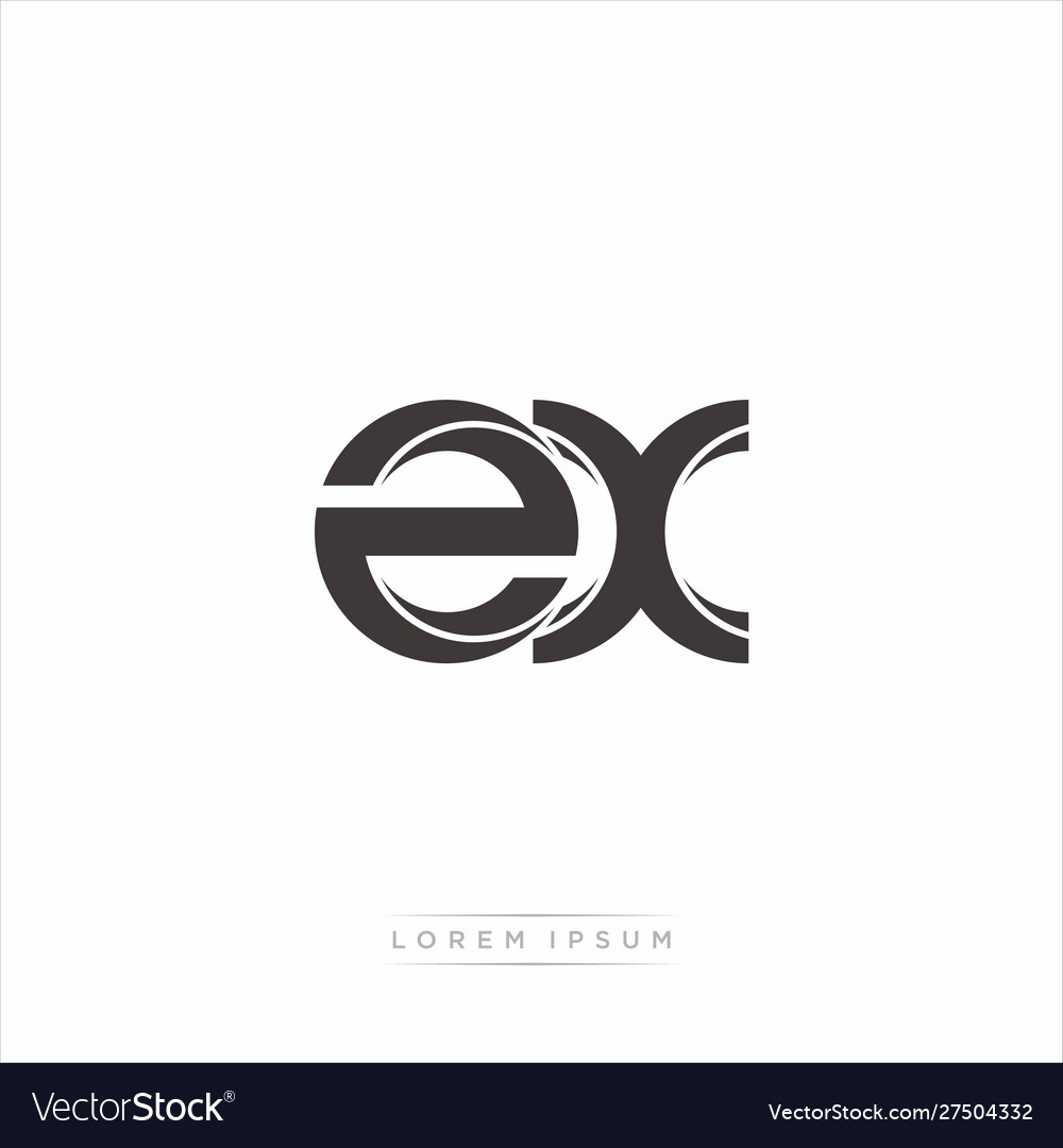 Zx initial letter split lowercase modern monogram Vector Image