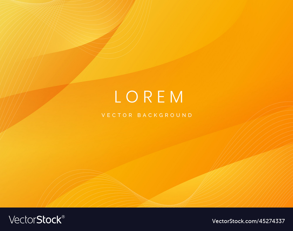 Abstract modern orange gradient waves overlap Vector Image