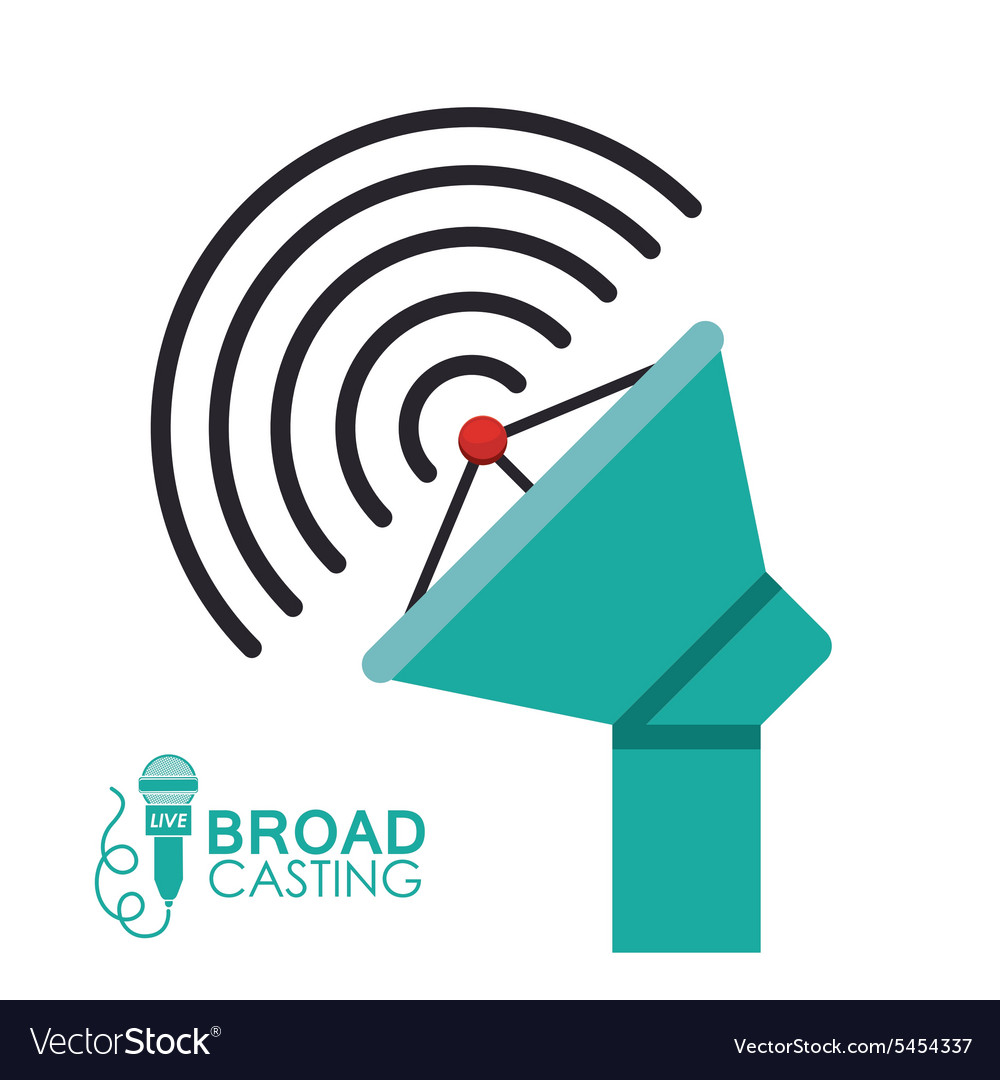 Broadcasting design Royalty Free Vector Image - VectorStock
