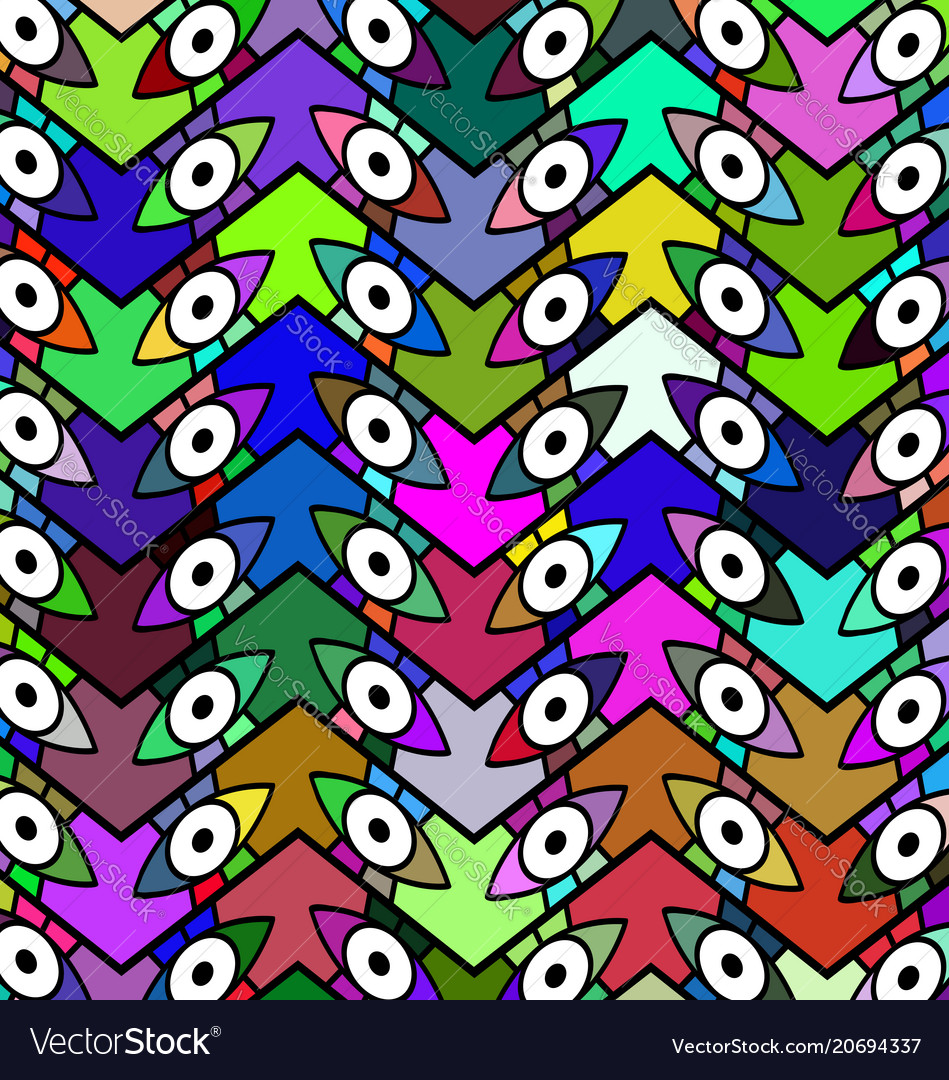 Color patterned background eye Royalty Free Vector Image
