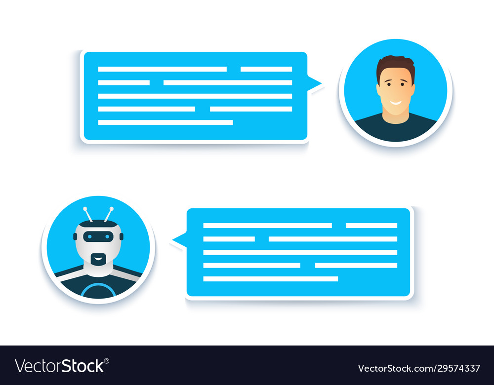 Creative chatbot isolated Royalty Free Vector Image