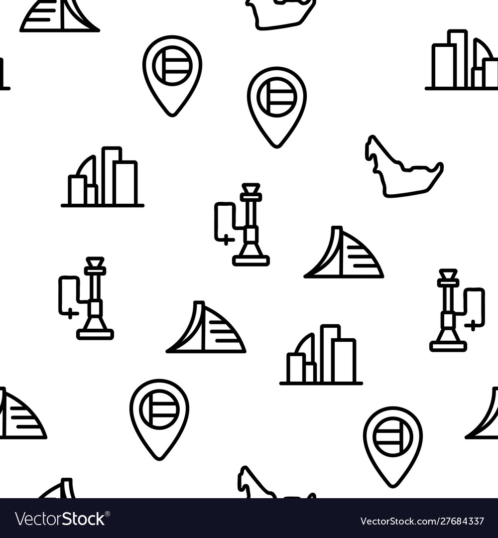 Dubai seamless pattern Royalty Free Vector Image