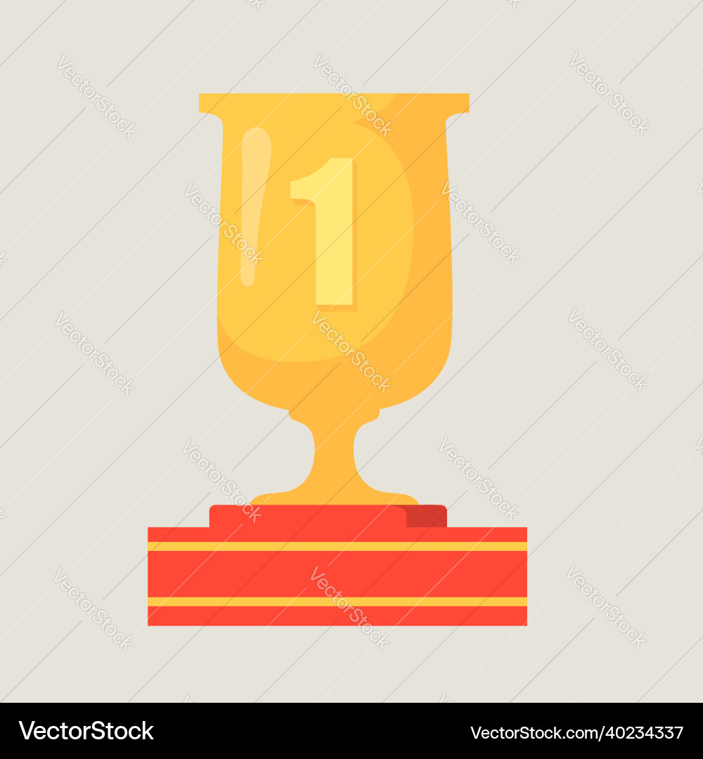Golden award for winner flat design Royalty Free Vector