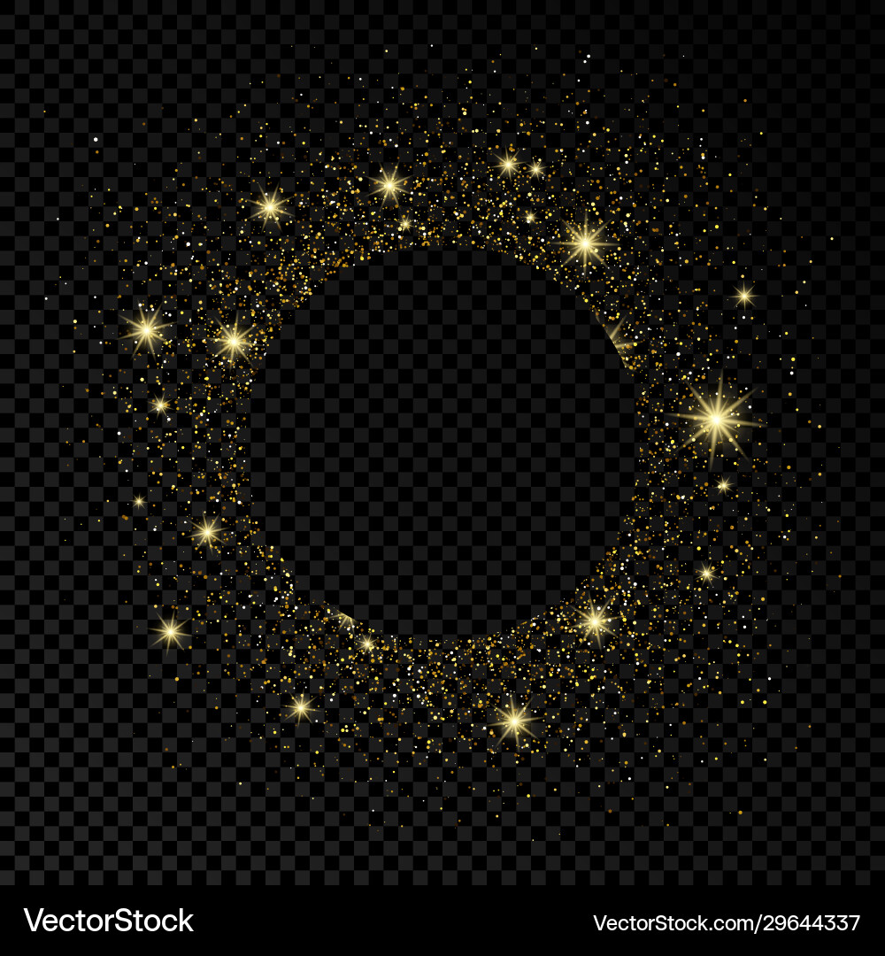 Greeting card with golden glitter background Vector Image